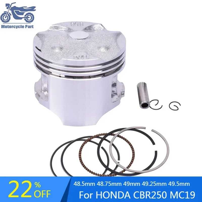 48.5 48.75 49 49.25 49.5 ~ +100 Motorcycle Piston Rings Kit For Honda ...