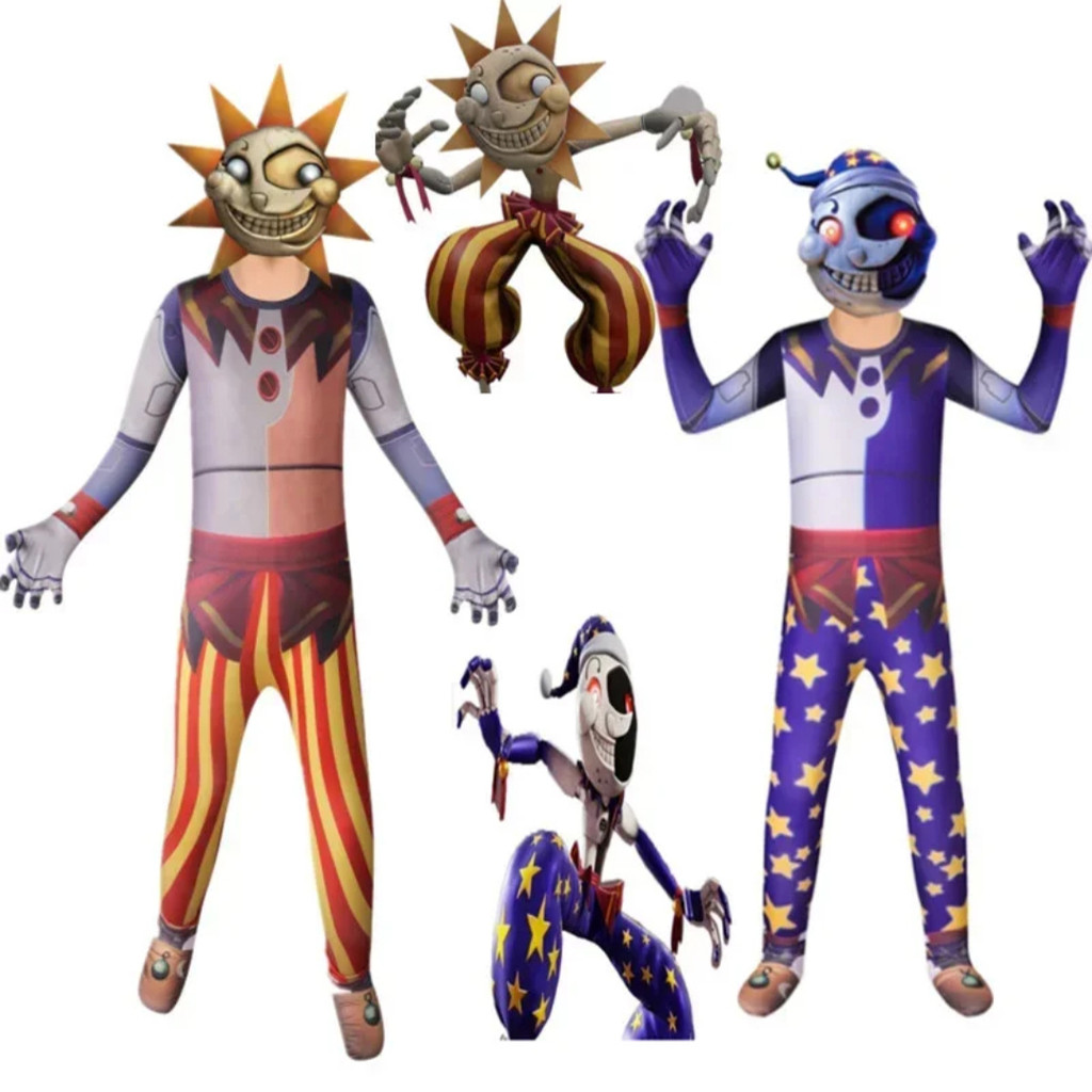 § Fnaf Sundrop Moondrop Anime Sun Moon Clown Puppet Cosplay Halloween ...