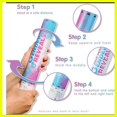 ♀ ☂ ۩ Girl Or Boy ? Gender Reveal Color Smoke Powder with Confetti ...