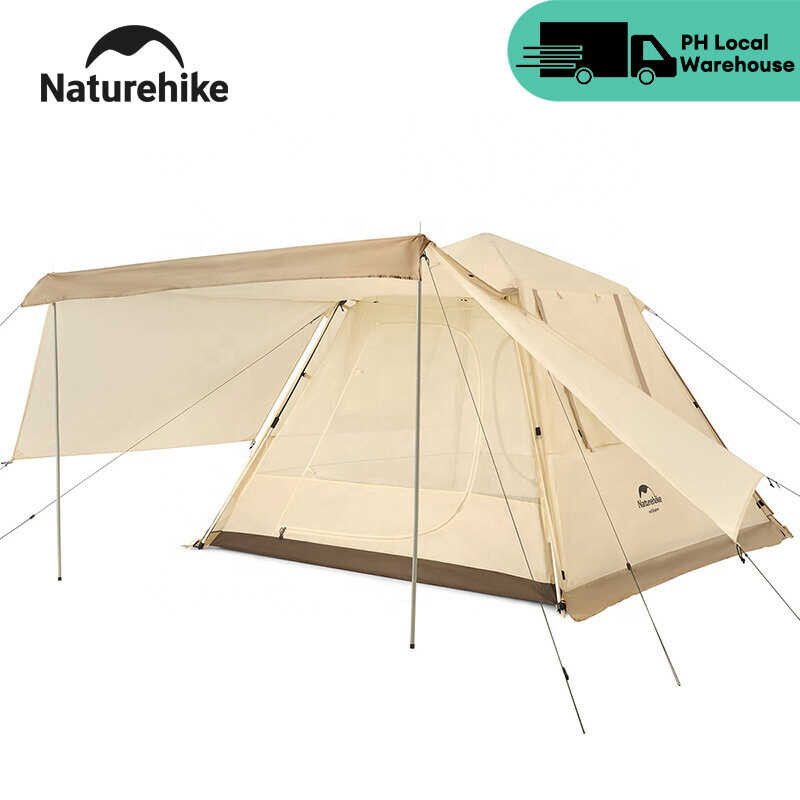 Naturehike ANGO 4 Person UPF50+ Pole Camping with Front Back Side ...