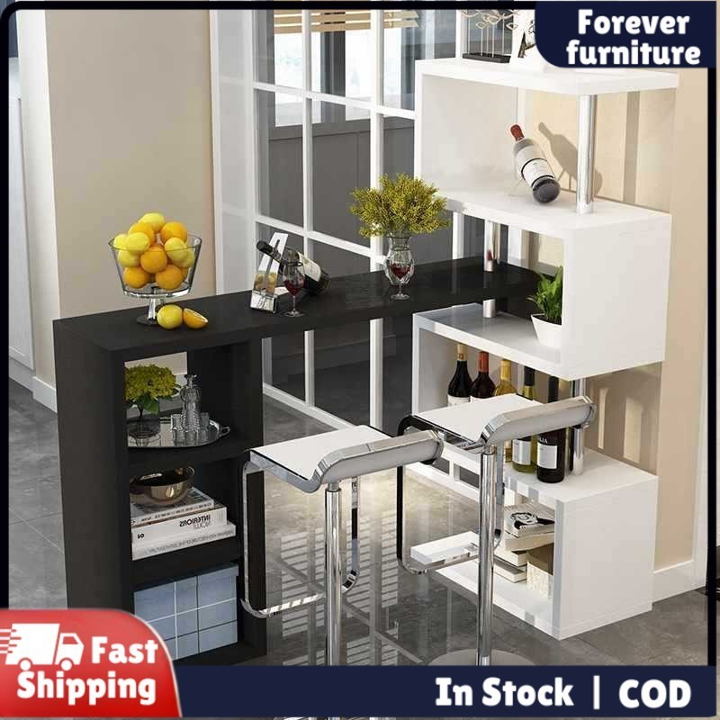 Bar table Ergonomic Modern Mini Bar Counter table with Rotating 360 Bar ...