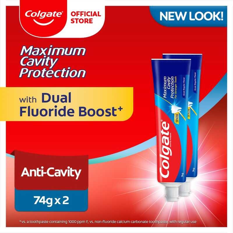 Colgate Maximum Cavity Protection Great Regular Flavor Anti-Cavity ...