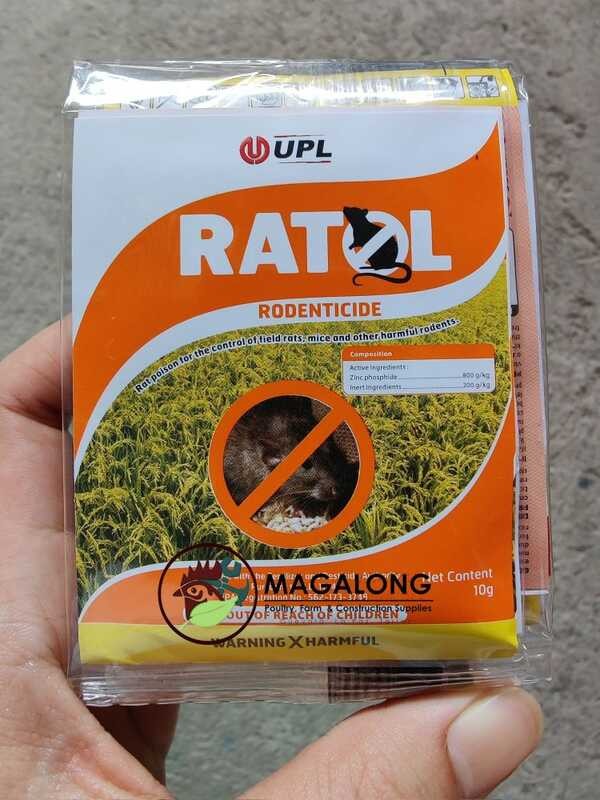 RATOL (Zinc Phosphide) POISON / RAT KILLER RODENTICIDE - 1 X 10 GRAMS ...