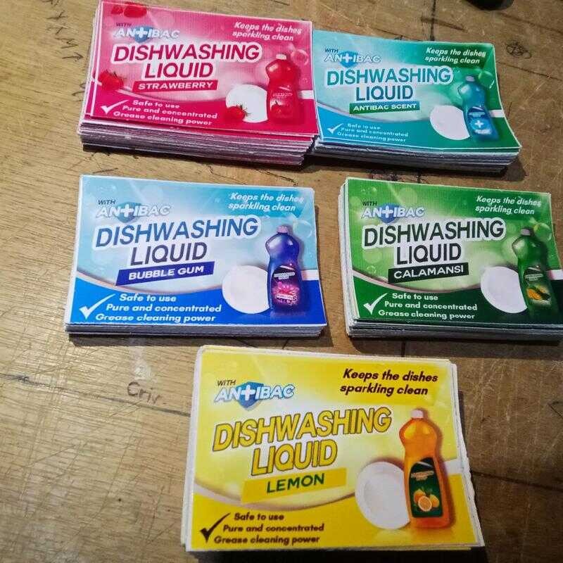 Sticker Label For Dishwashing Liquid 15Pcs | Shopee Philippines
