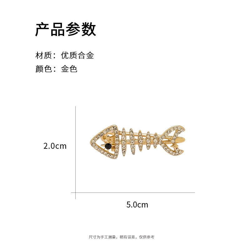 MISSKOI [Ready Stock] Korea Full Diamond Fishbone Hair Clip Female New ...