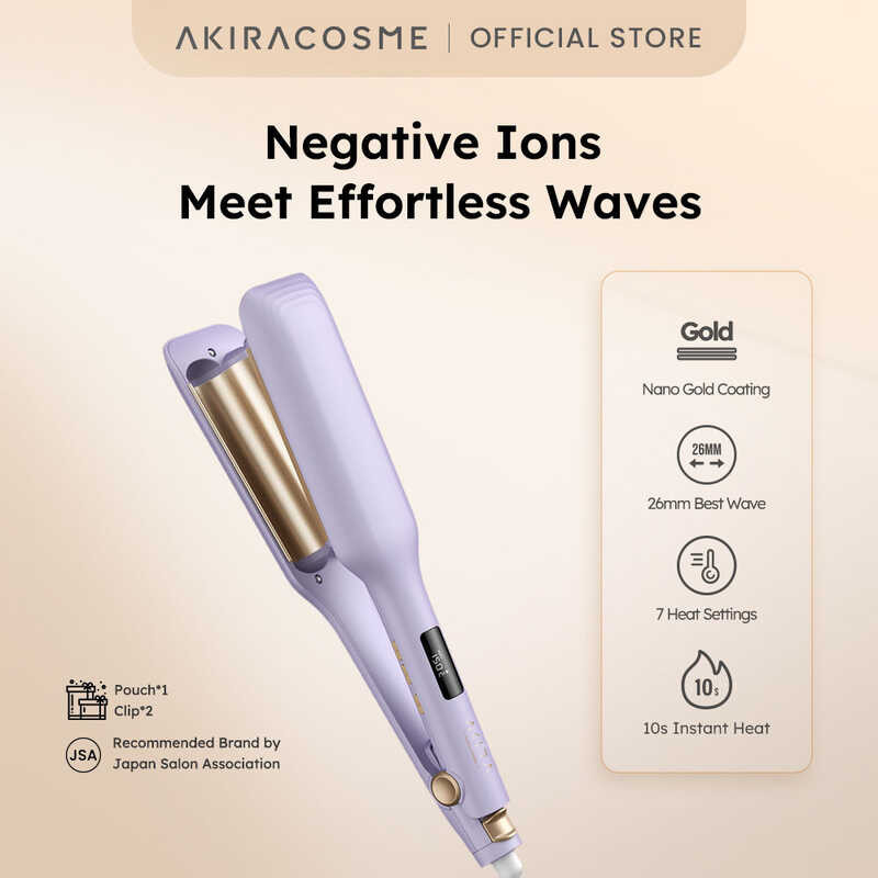 Japan AKIRA Portable 26Mm Ceramic Negative Ions Omelet Curler Flat ...