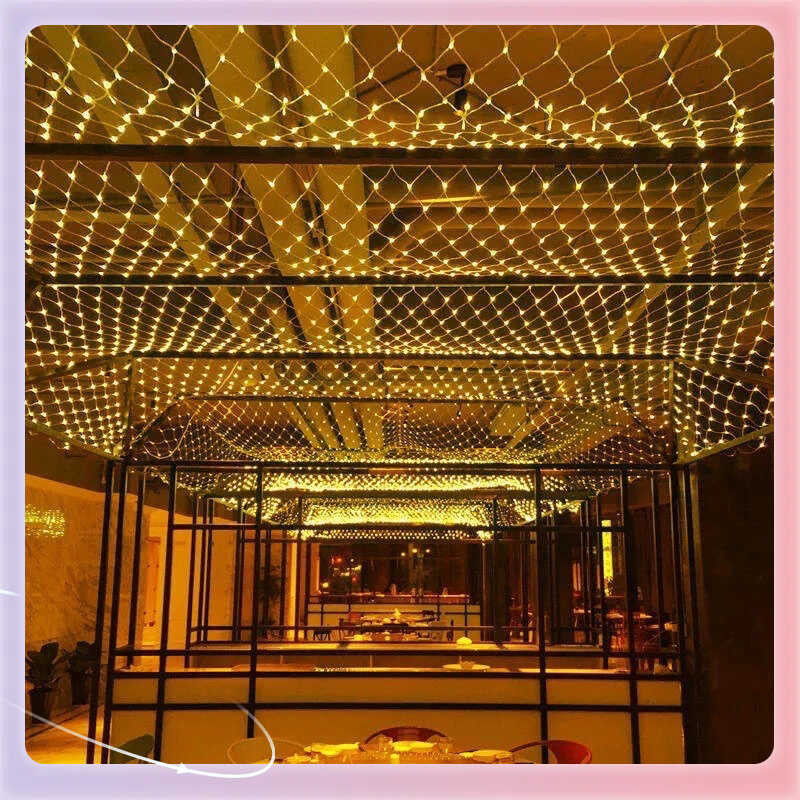 Net LED Fishing Lights Starry Sky String Lights Decorative Lights Grid ...
