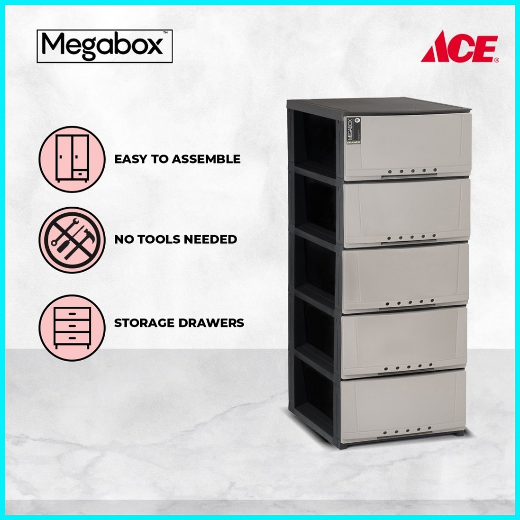 Megabox 5-Layer Drawer (Gray) | Shopee Philippines