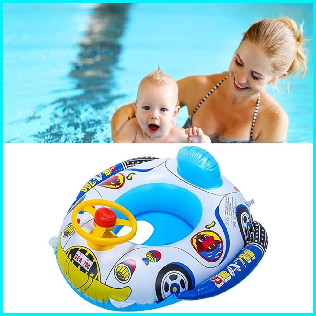 Steering Wheel Swimming Seat Ring Outdoor Baby Cartoon Printing ...