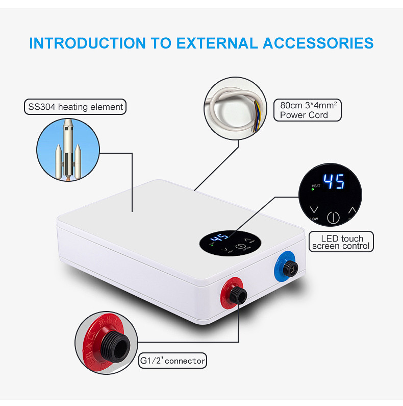 IUGA Instant Water Heater Shower Electric Heater Shower Inverter for ...