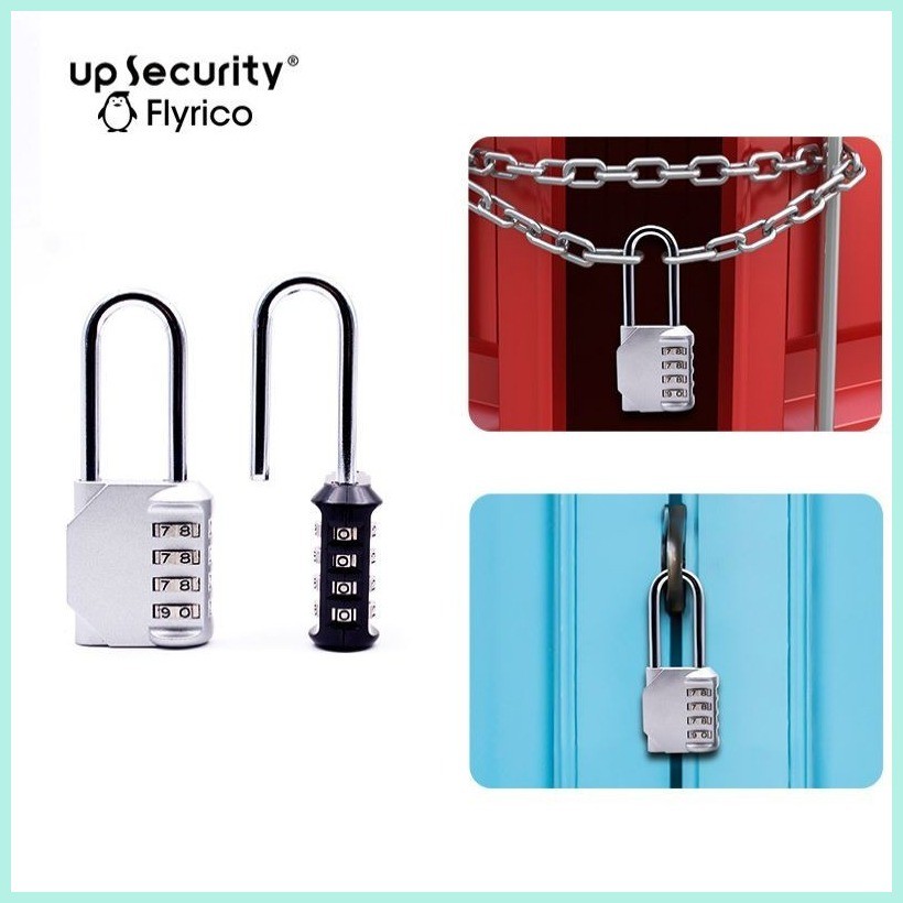4 Digit Number Combination Padlock Long Outdoor Waterproof Lock ...