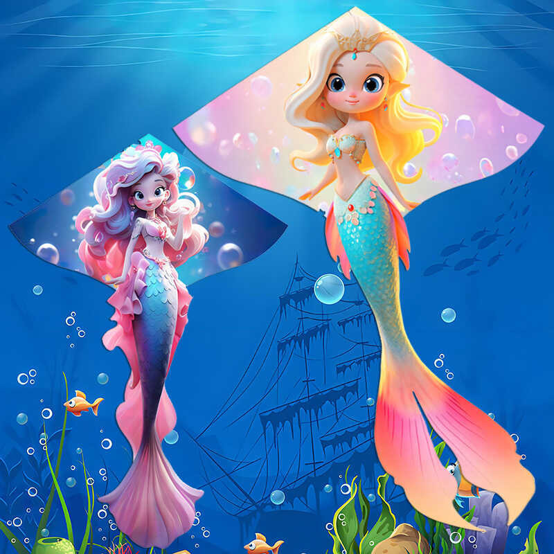 Eb 3D Mermaid 2024 New Weifang Kite Children's And Girls' Cartoon ...