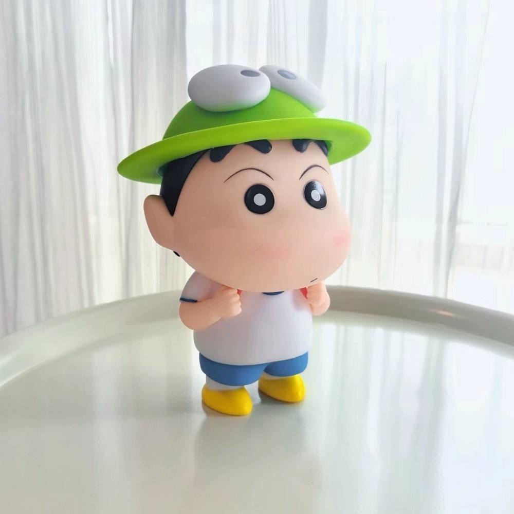 Crayon Shin Chan Frog Hat Action Figure PVC Model Collcetion Ornaments ...