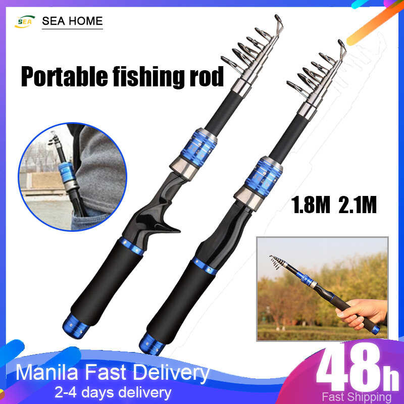 HL Portable Telescopic 1.8M 2.1M Beginners EVA Handle Ultralight Long ...