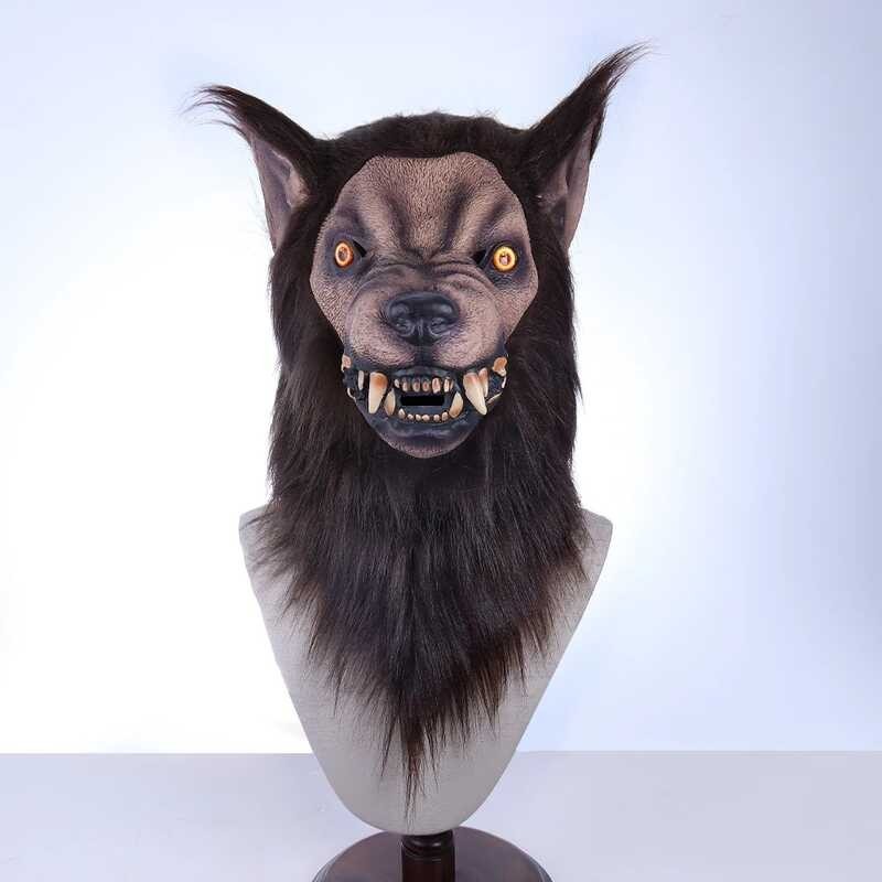 Werewolf Anime Animal Wolf Realistic Cosplay Latex Masks Halloween ...