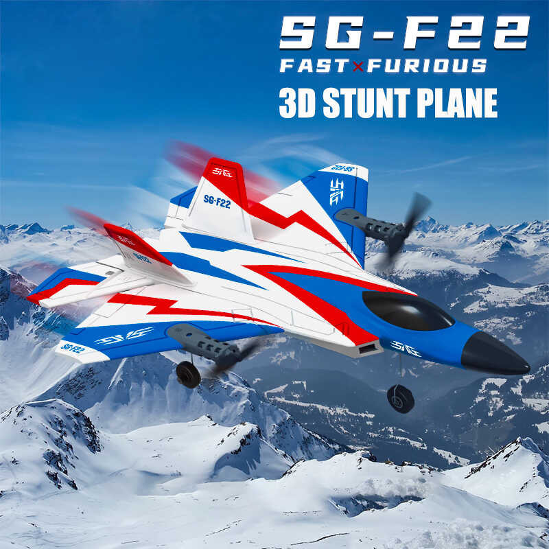Xj Sg-F22 4K RC Airplane 3D Stunt Plane Model 2.4G Remote Control ...