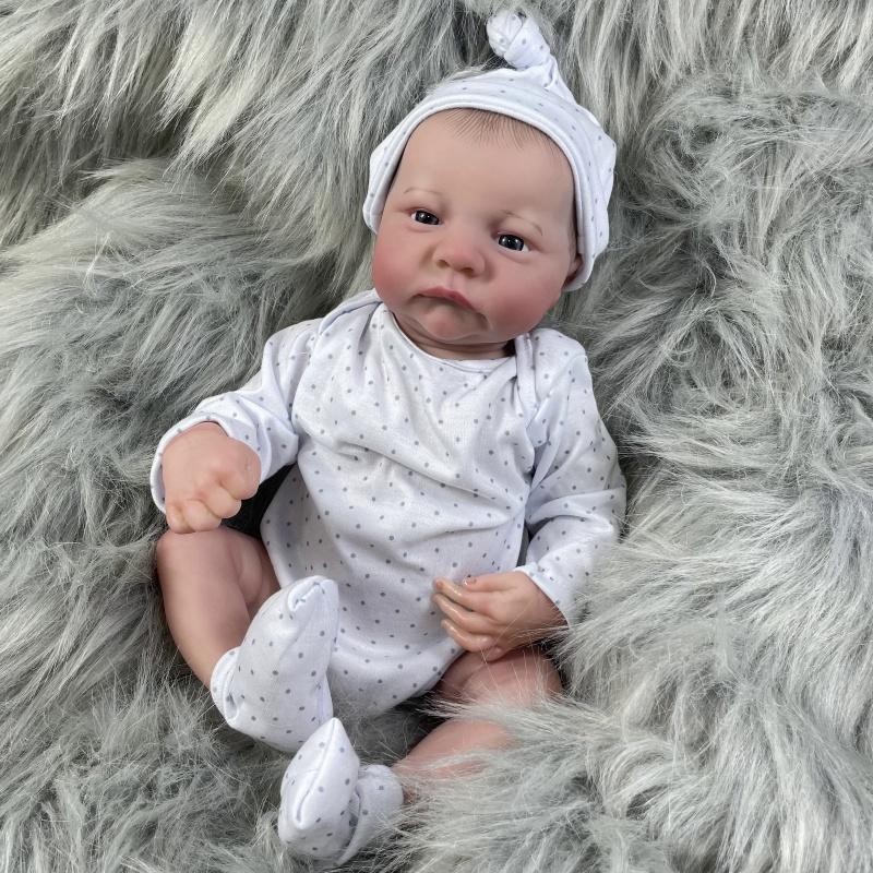 17Inch Levi Awake Full Vinyl Body Waterproof Or Cloth Body Reborn Doll ...
