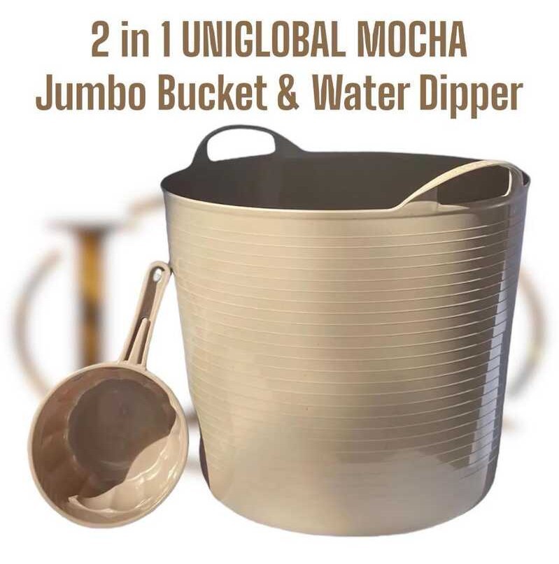1 2 sa Uniglobal MOCHA Big Bucket / Utility Pail & Water Dipper 2024 ...