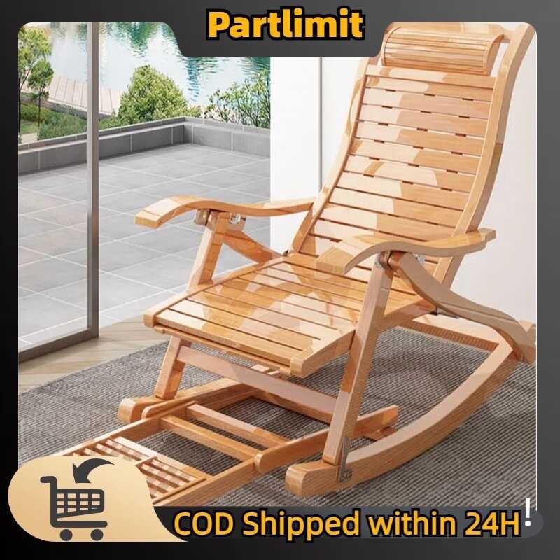 Partlimit para sa mga matatanda na upuan Bamboo Outdoor Swing Rocking ...