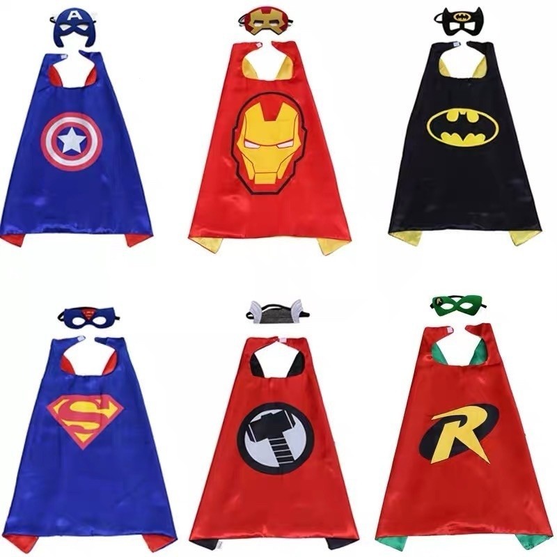 Mask + Cape | Spiderman Superman Batman Iron Man Captain America Marvel ...