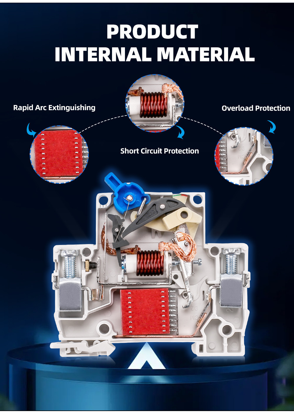 1P+1P 2P+2P MTS AC Manual Transfer Switch Circuit Breaker Changeover ...