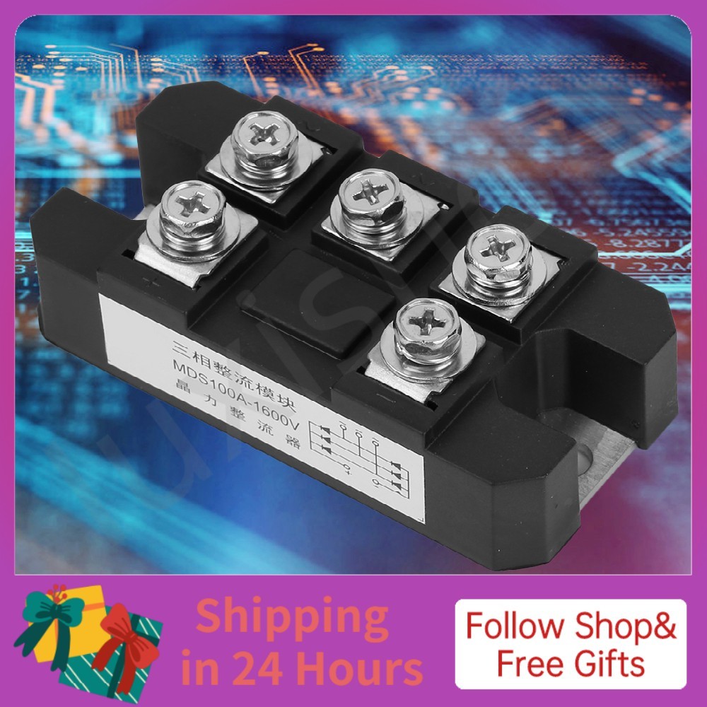 [READY STOCK] Bridge Rectifier MDS-100A 1600V 5 Terminals 3 Phase Full ...