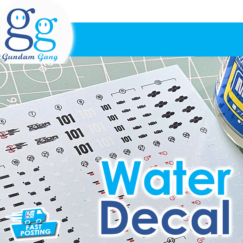 Water Decal RG MG MGSD MGEX Mark Soft Mark Setter Master Grade Real Grade Gundam Gang | Shopee ...