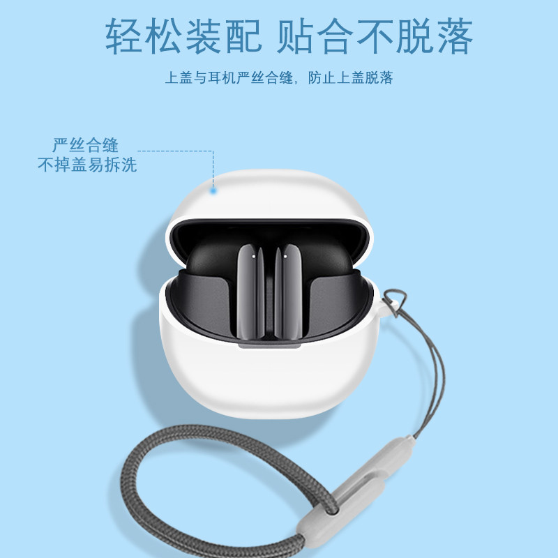 For QCY MeloBuds Pro Case Pure Color Silicone Soft Case Cute QCY HT08A ...