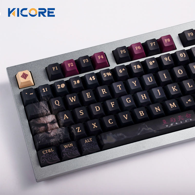 KICORE Keycaps Black Myth Wukong Faces Destiny Theme Keycaps Suitable ...