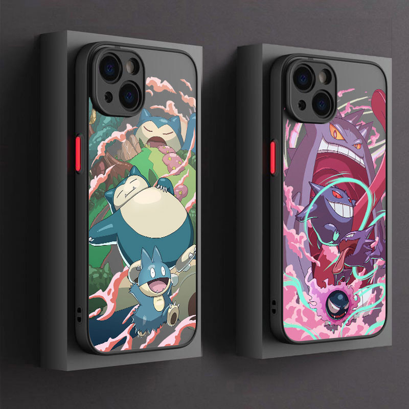 Snorlax Gengar Pokemon Phone Case For iphone 15 11 14 Plus 16 Pro Max ...