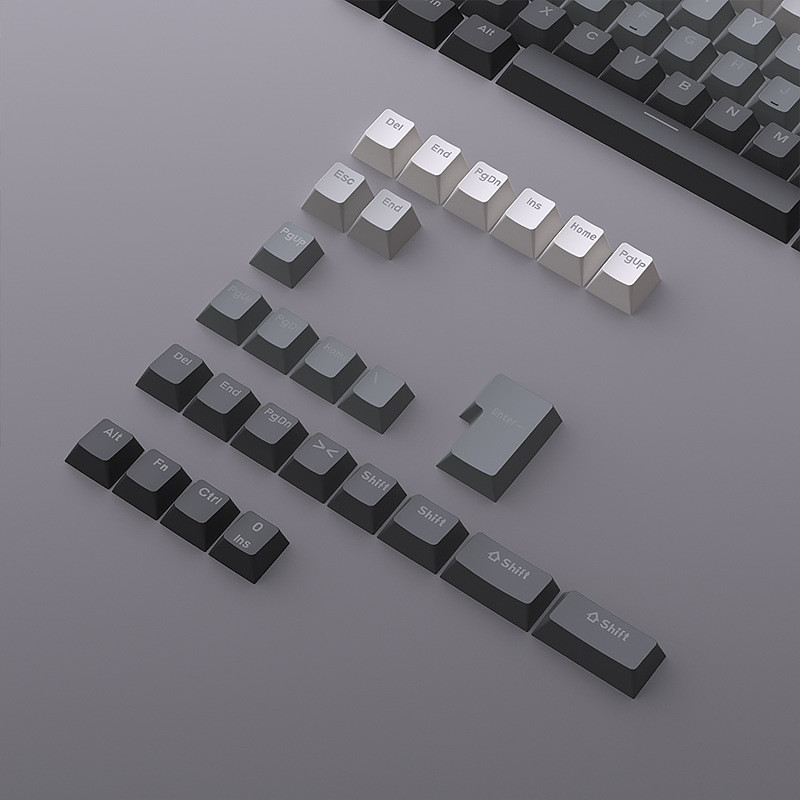 【Local Delivery】Polar Day Front Carving Through Light Keycap Gradient ...