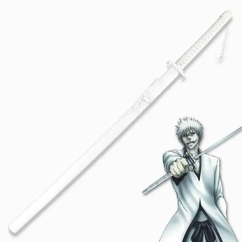 § 120Cm Cosplay Anime Bleach Weapon Kurosaki Ichigo Katana Wooden Sword ...