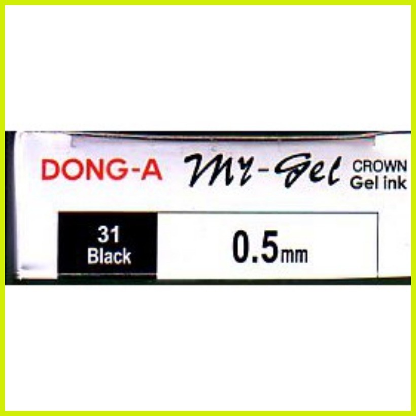 ๑ ♣ BLACK ink Dong-A My Gel Sign Pen 12pcs in box , new elite clip ...
