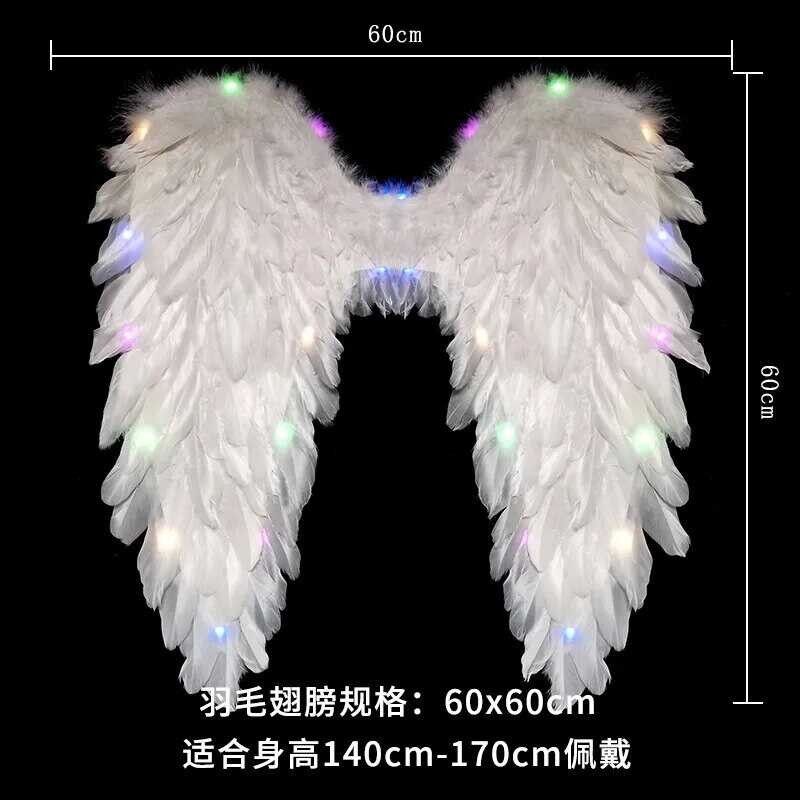 Black Angel Wings Halloween Accessories Feather Fairy Wing Masquerade ...