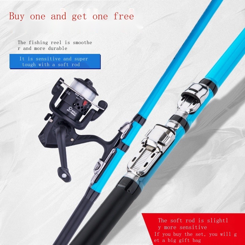 Soft tail raft rod ice fishing rod raft rod set valve rod cutting rod ...