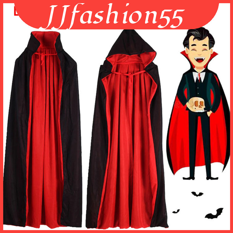 Gothic Sorceress Vampire Cloak Hooded Cape Ideal For Halloween Carnival ...