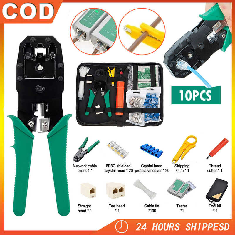 Orihinal na RJ45 RJ11 Crimper Lan Internet Cabling Hand Tools Crimp ...