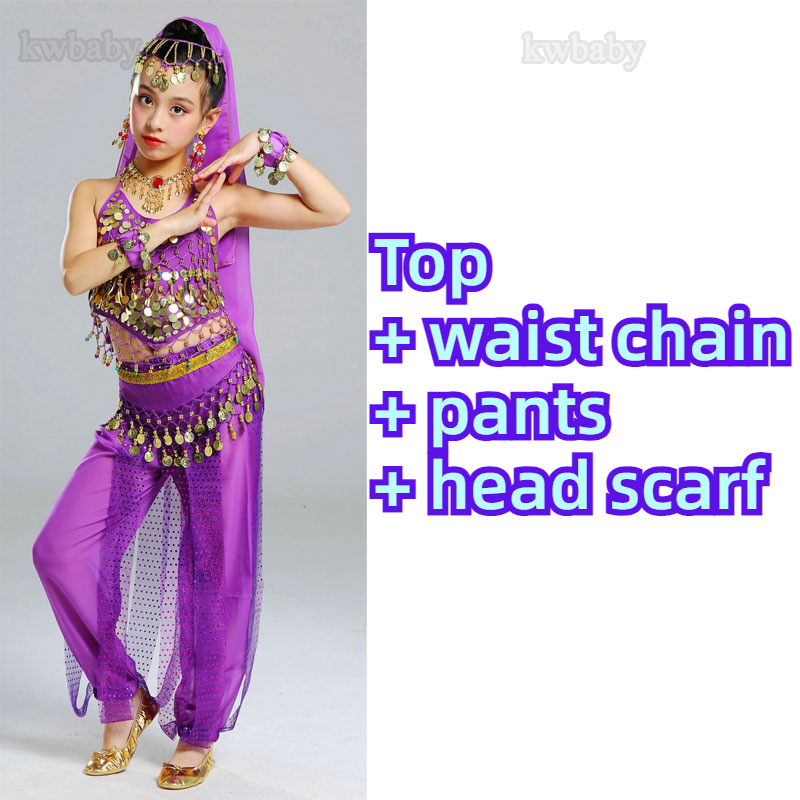 Indian Costume for Kids Girl School Indian Dance Play Set Girls Belly ...