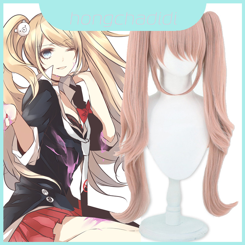 Danganronpa Enoshima Junko Cosplay Ponytails Hair Wig Clips Bunny Bear ...