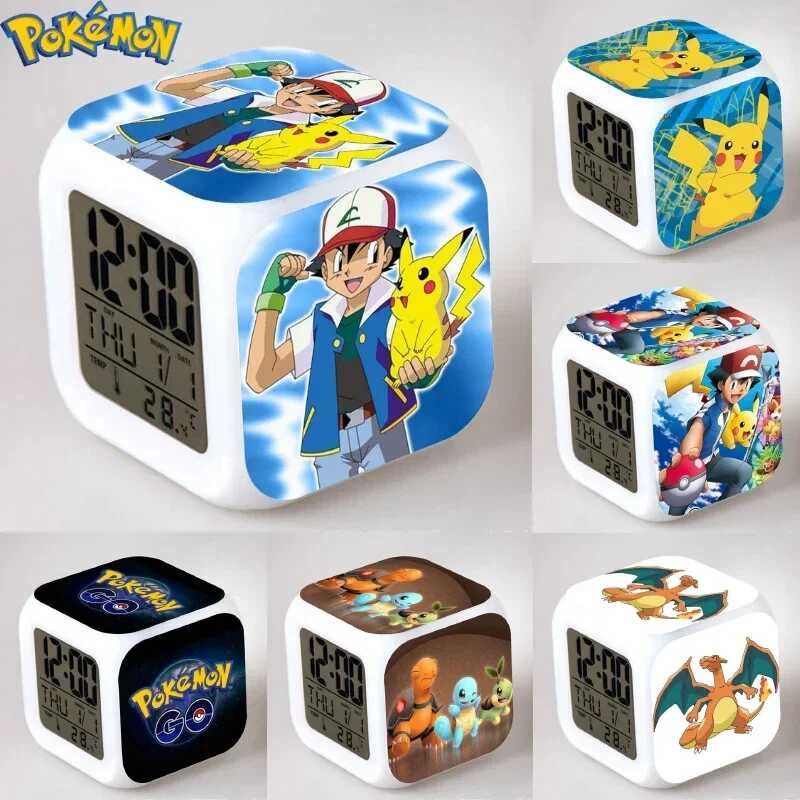 Pikachu Charizard Mewtwo Anime Colorful Night Light LED Plastic Alarm ...