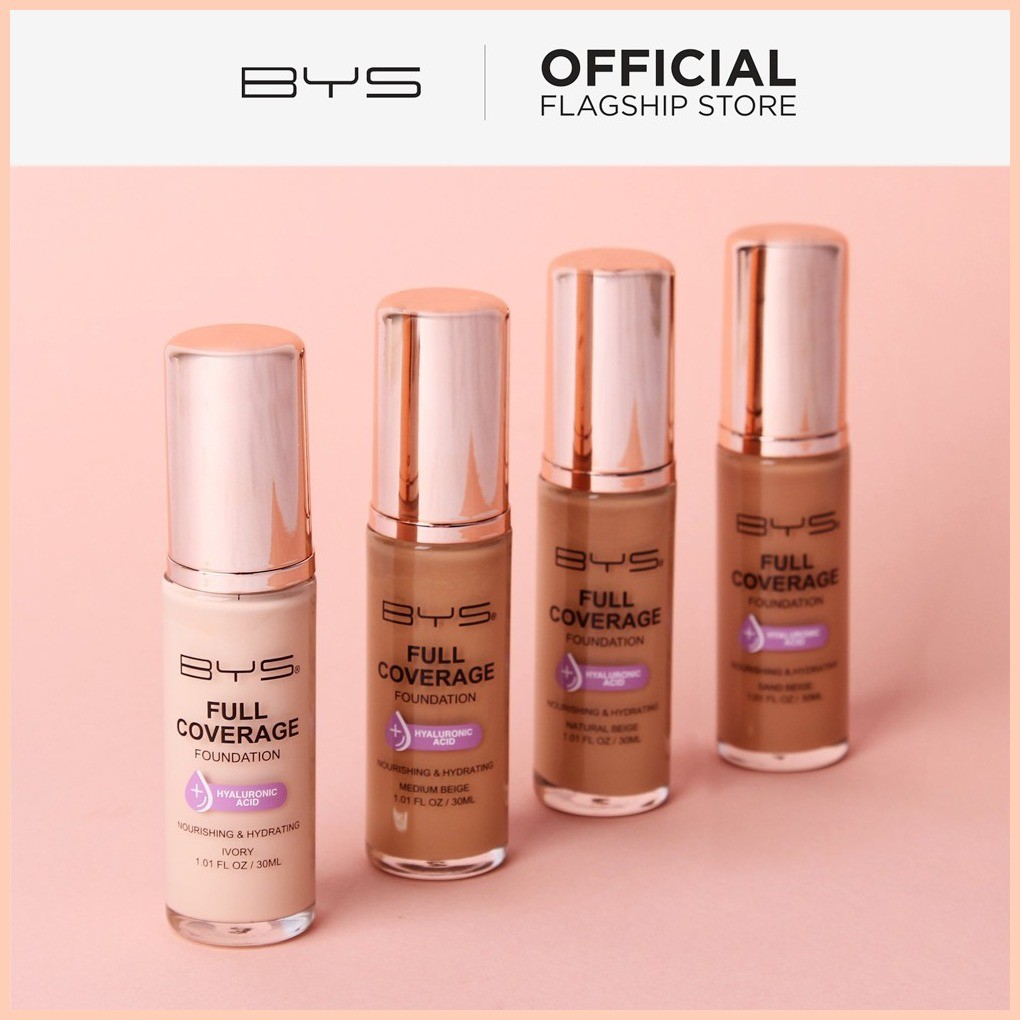 ☪ ♚ BYS Full Coverage Foundation in Ivory | Shopee Philippines