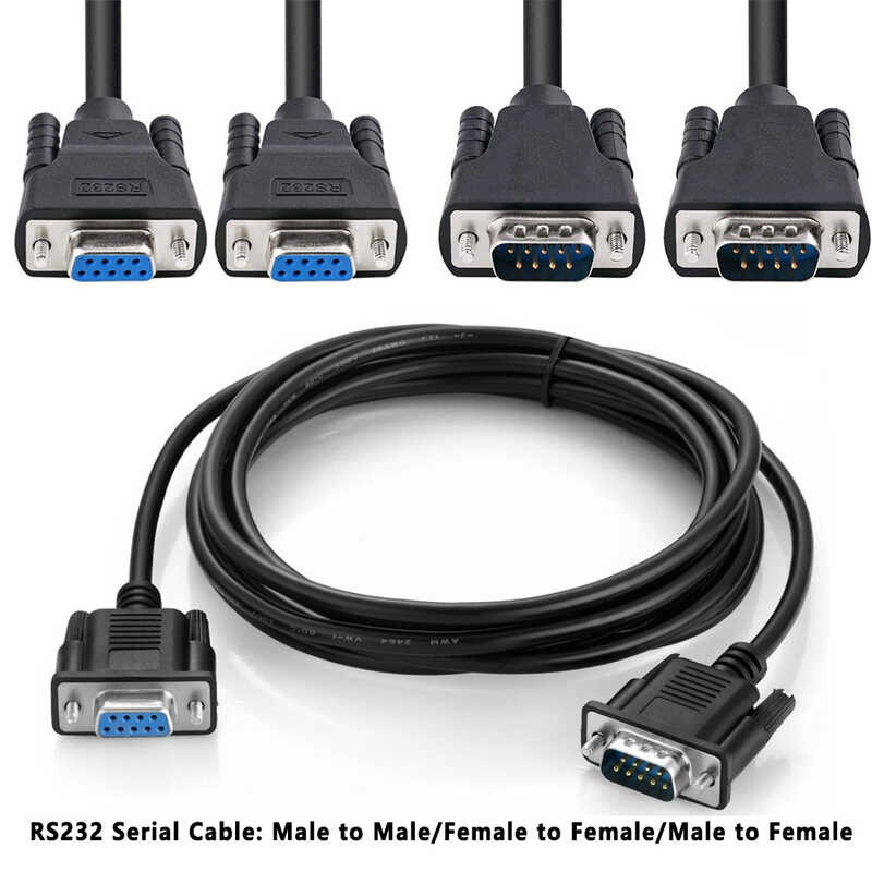 Serial Cable Male Male/ Female/Male to Female 9 Pin DB9 Straight ...
