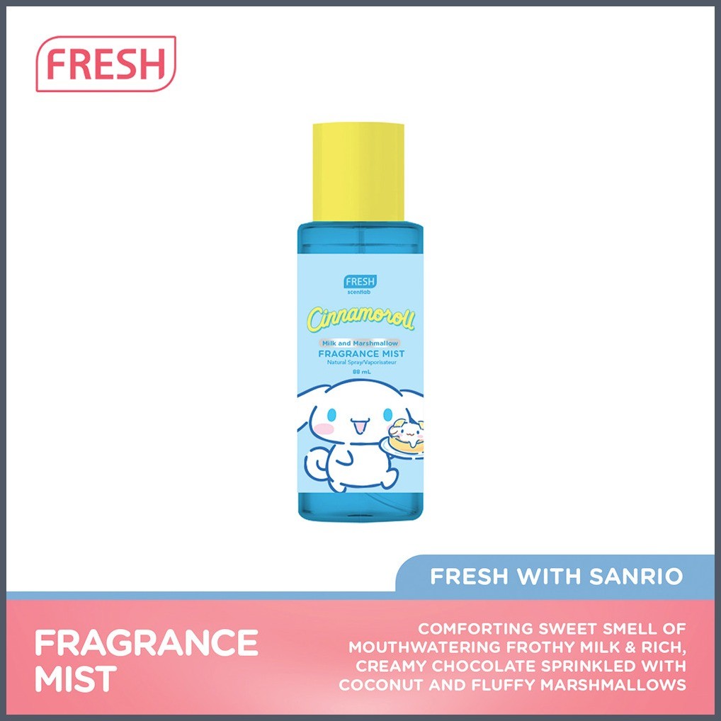 ∢ ╳ ≅ Fresh Sanrio Milk and Marshmallow Fragrance Mist 88 mL | Shopee ...