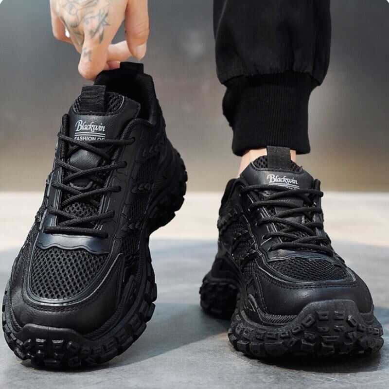 ng Breathable Black Casual Sports Dad Shoes Men's Worksite Work Safety ...