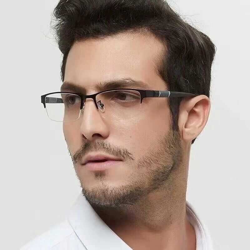 A.One Myopia Retro Metal Frame Square Hyperopia Men Glasses Free ...