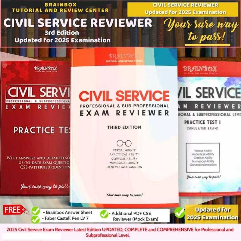 Brainbox Civil Service Exam Reviewer (Complete Set) Updated For 2025 ...