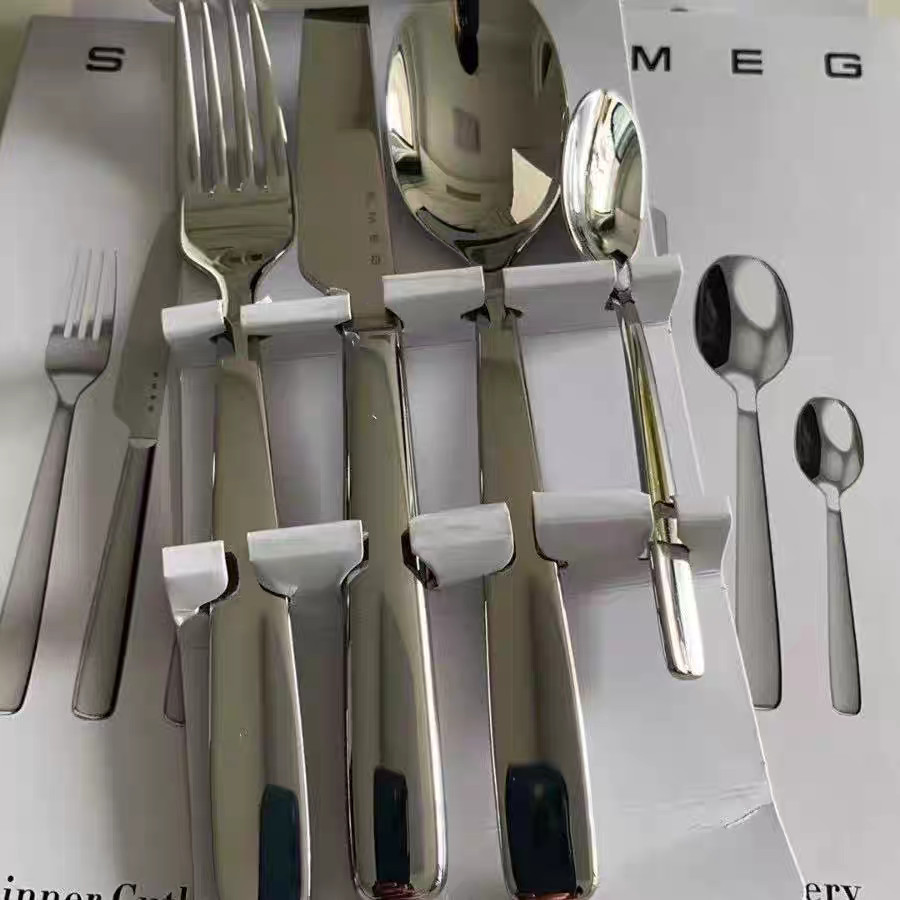SMEG Tableware 4-Piece Cutlery Set Spoon Mirror Polished 316 Stainless ...