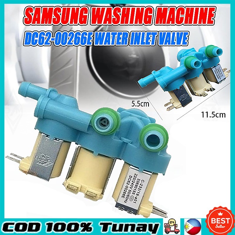 100%NEW SAMSUNG WASHING MACHINE DC62-00266E WATER INLET VALVE WA80F5S3 ...