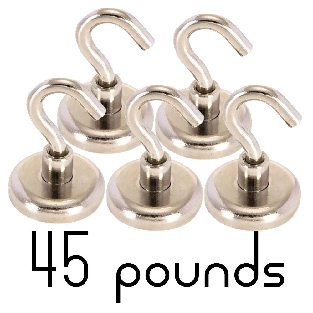 48mm Strong magnetic POUNDS METAL MAGNET HOOK STRONG HOOK (5 pcs ...