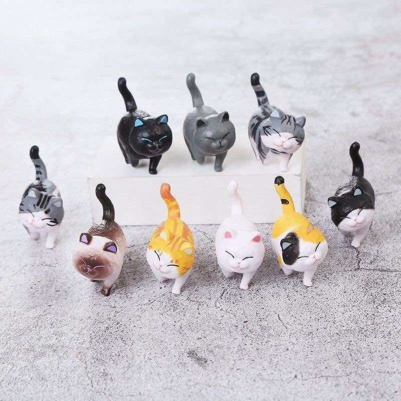 Miniature Mini Cat Decoration Toys Cute Cat Ornaments Cute Cat Figurine ...
